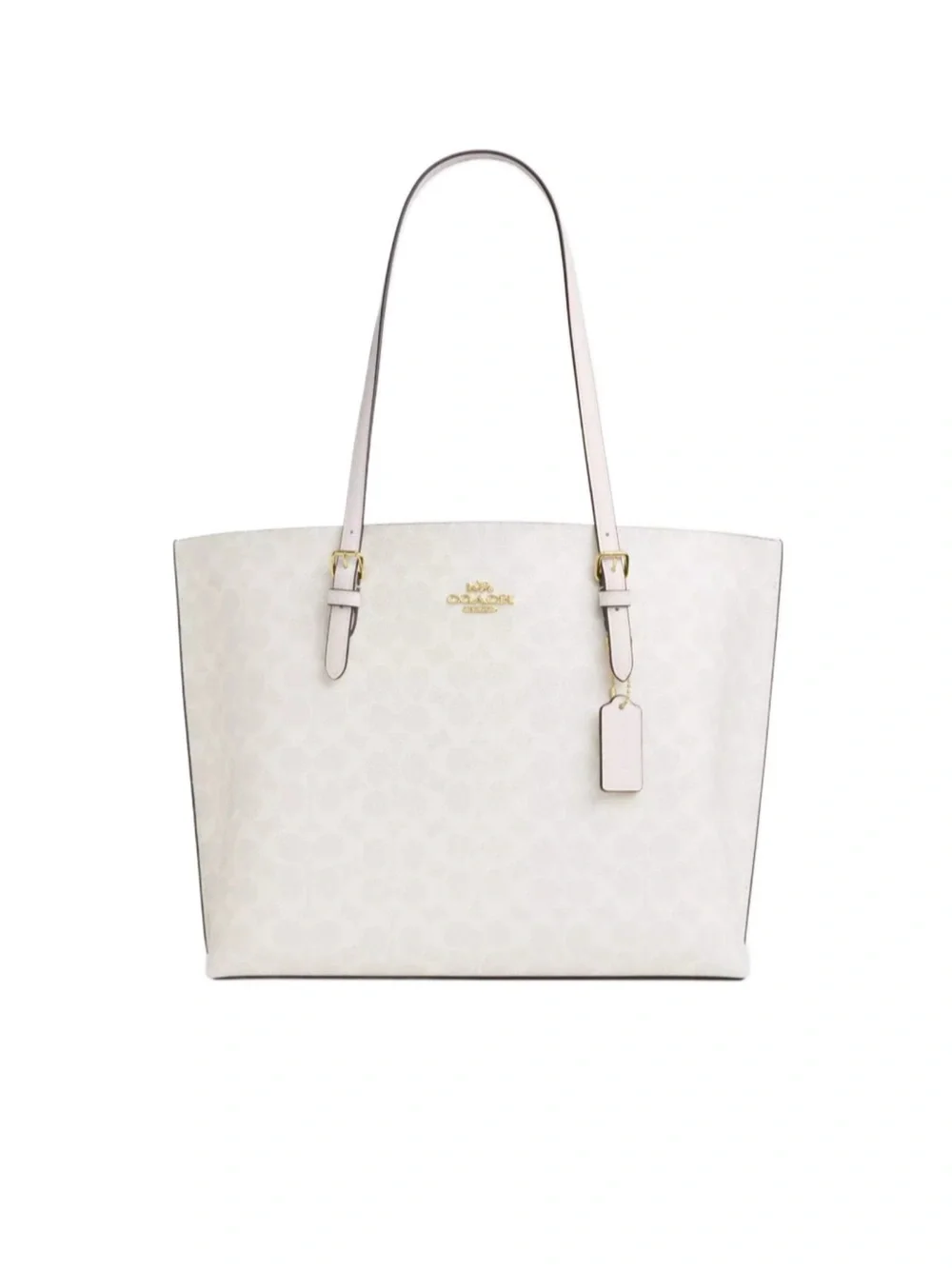 Coach | Bags | Coach Mollie Tote Bag In Signature White And Matching ...